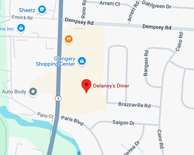16. delaney's diner map