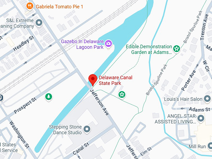 16. delaware canal state park map
