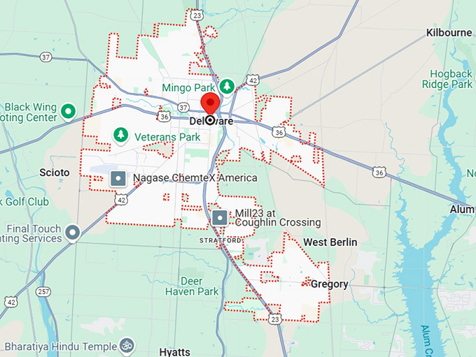 16. delaware, oh map