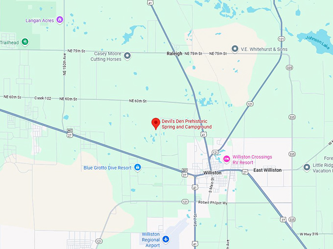16. devil's den prehistoric spring and campground map