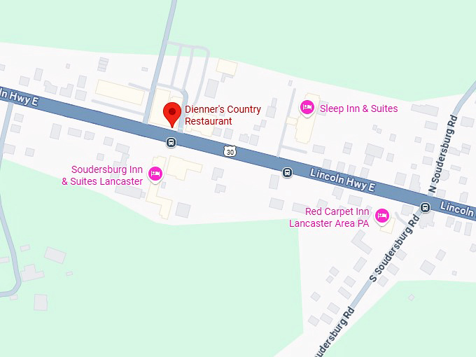 16. dienner&rsquo;s country restaurant map
