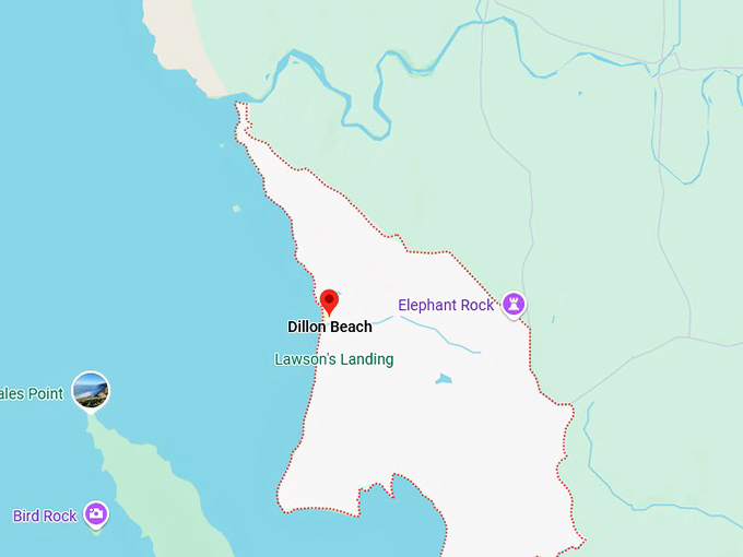 16. dillon beach map