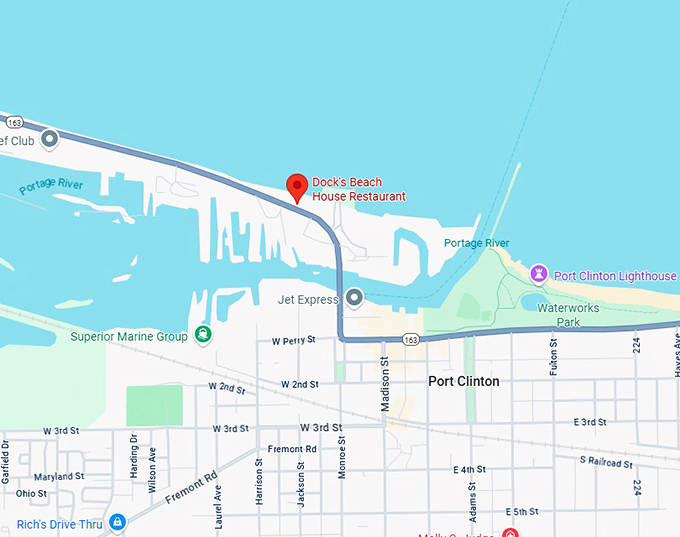 16. dock's beach house restaurant map