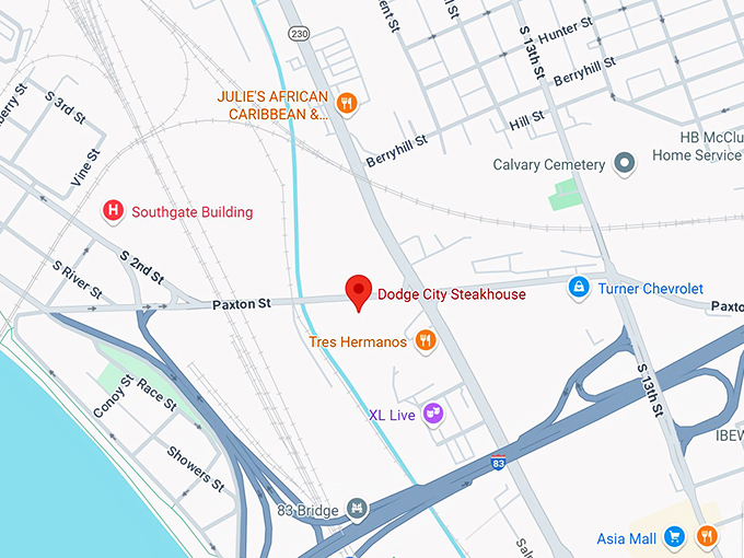 16. dodge city steakhouse map