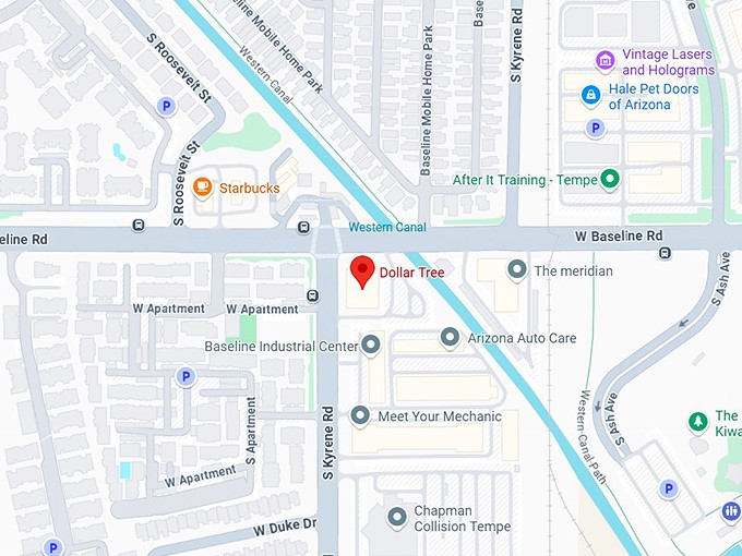 16. dollar tree (425 w baseline rd) map