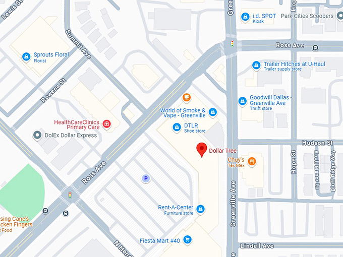 dollar tree (5334 ross ave #700) map