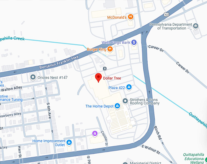 16. dollar tree (833 e walnut st #422) map