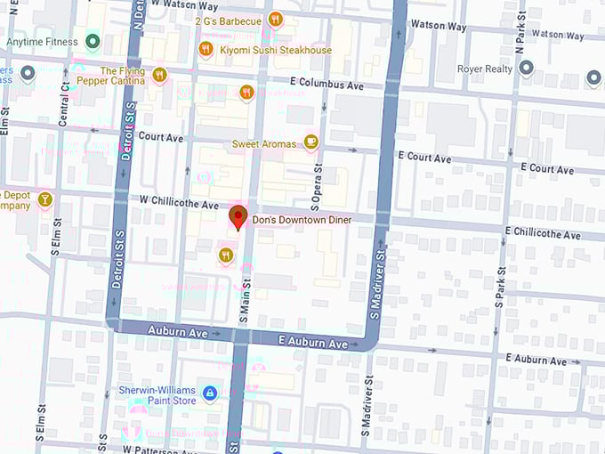 16. don's downtown diner map