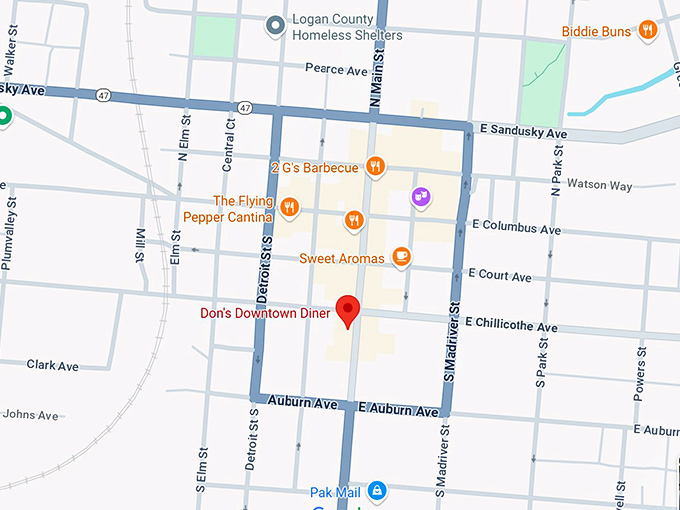 16. don's downtown diner map