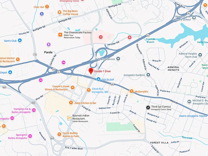 16. double t diner map