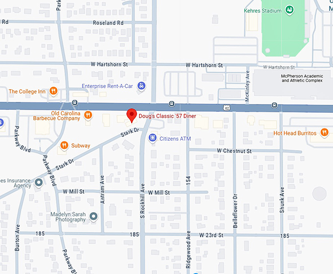 16. doug's classic '57 diner map