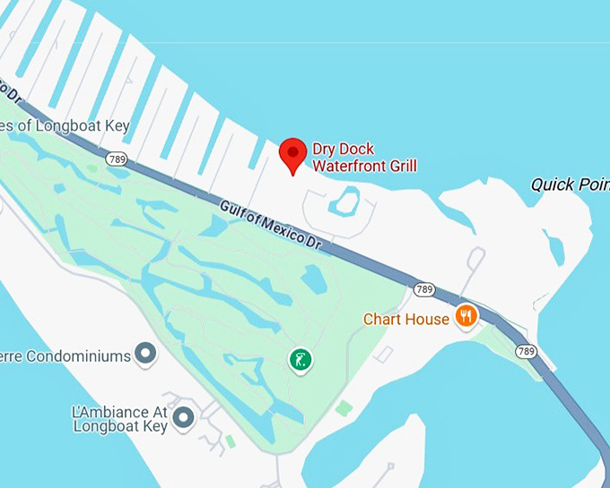 16. dry dock waterfront grill map