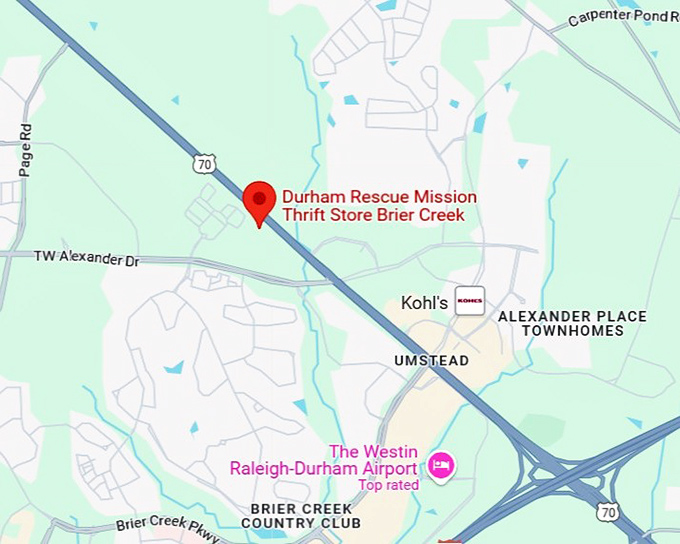 16. durham rescue mission thrift store brier creek map