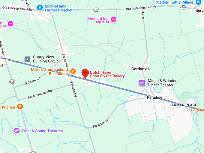 16. dutch haven shoo fly pie bakery map