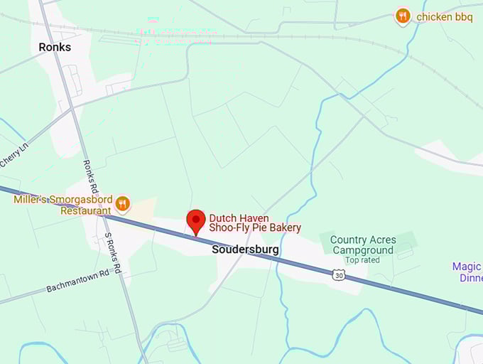 16. dutch haven shoo fly pie bakery map