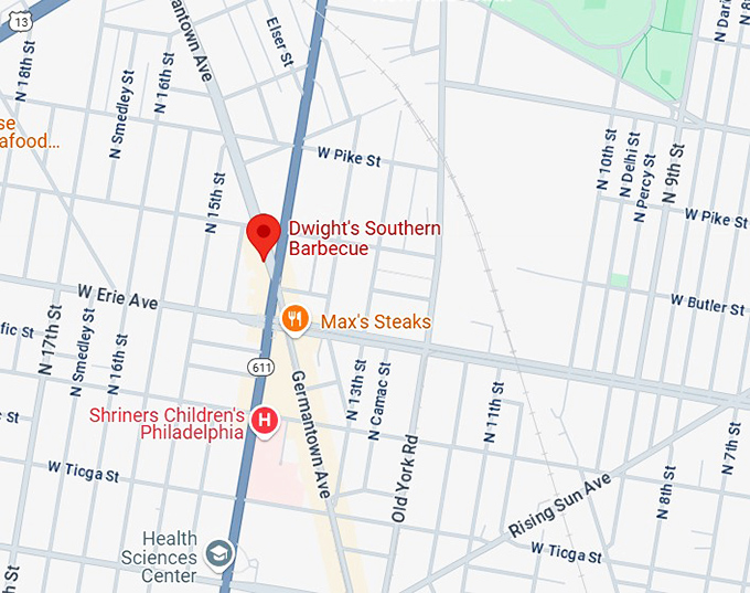 16. dwight's southern barbecue map