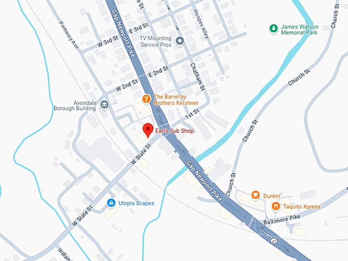 16. earl's sub shop map