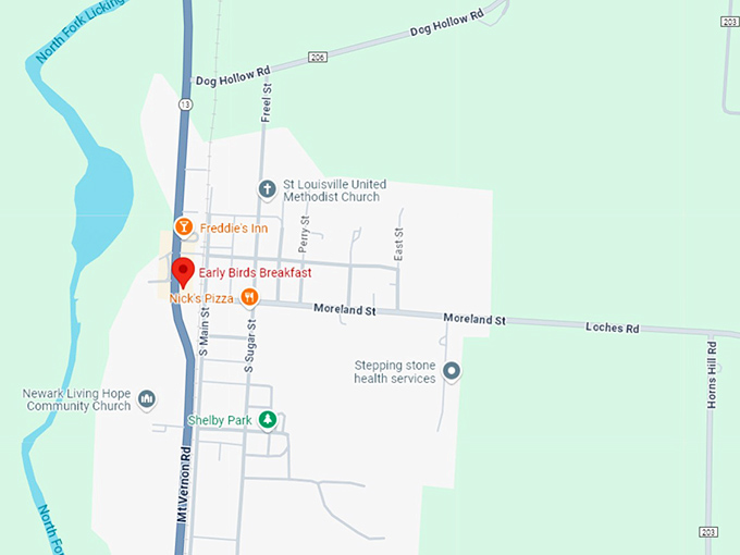 16. early birds breakfast map