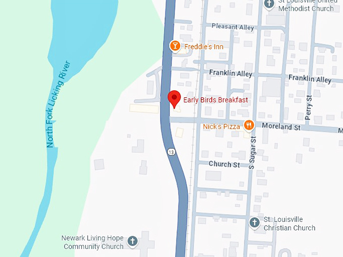 16. early birds breakfast map