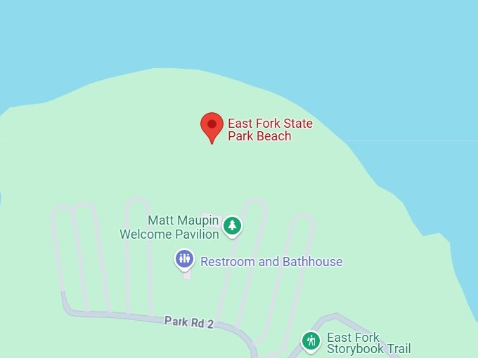16. east fork state park beach map