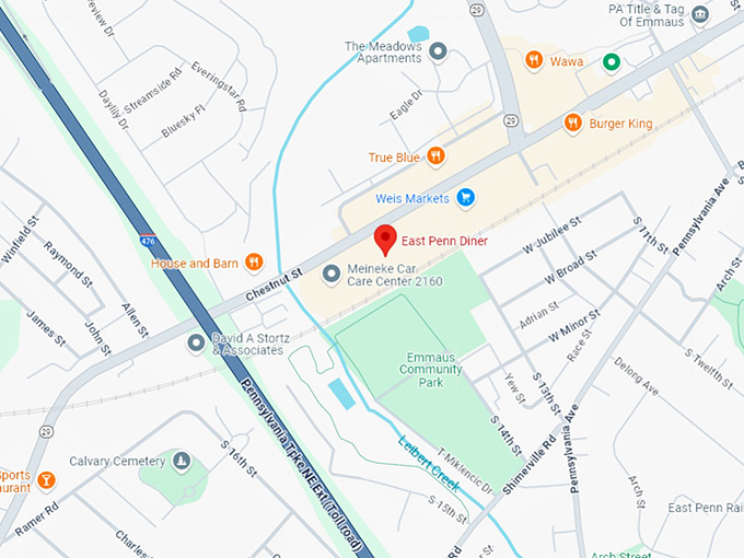 16. east penn diner map