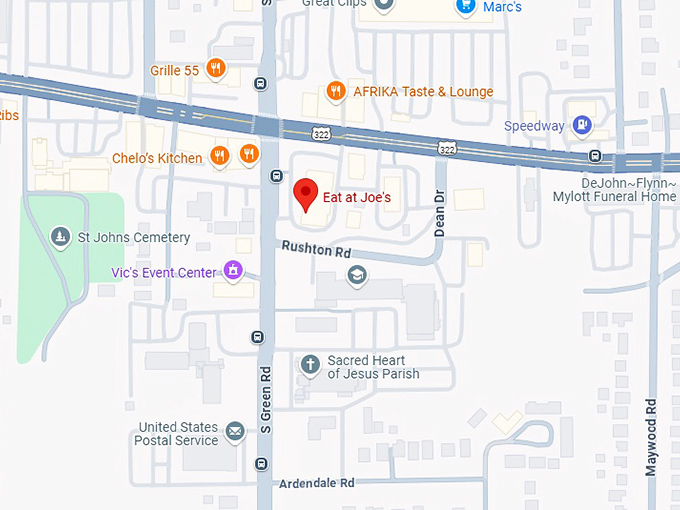 16. eat at joe's map