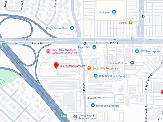 eco thrift sacramento map