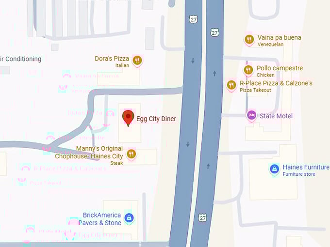 16. egg city diner mapa