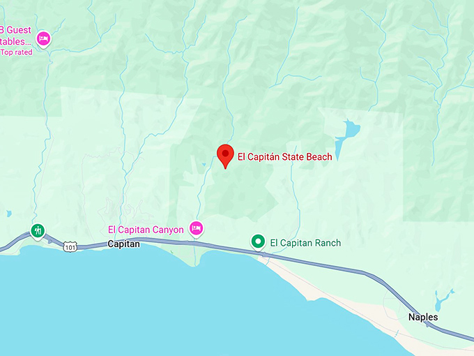 16. el capit&aacute;n state beach map