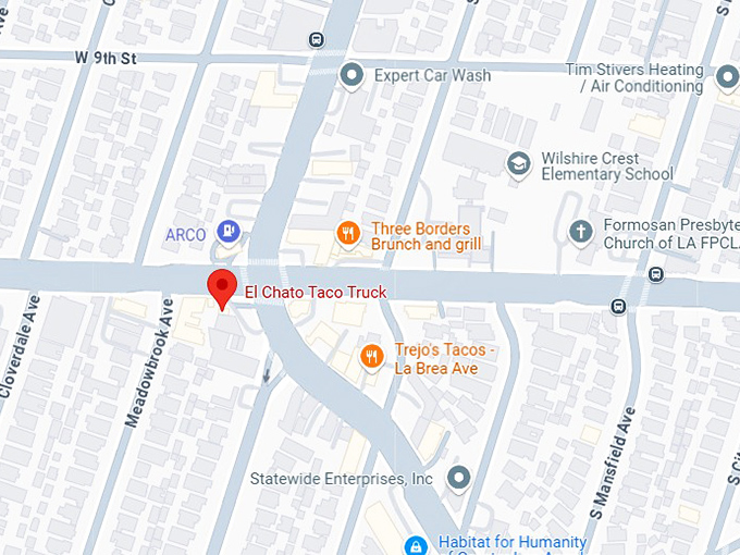16. el chato taco truck map