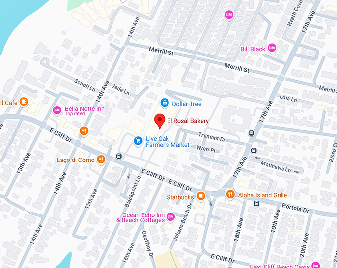 16. el rosal bakery map