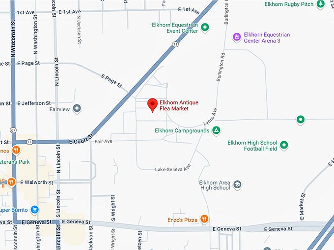 16. elkhorn antique flea market map
