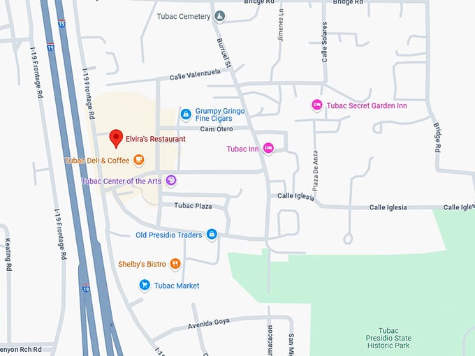 16. elvira's restaurant map