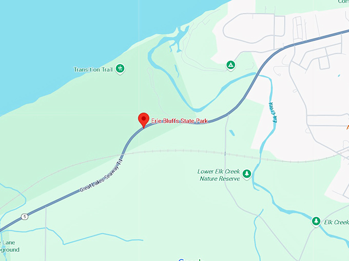 16. erie bluffs state park map