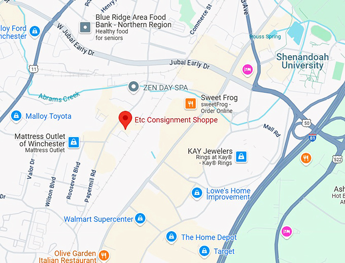 16. etc consignment shoppe map