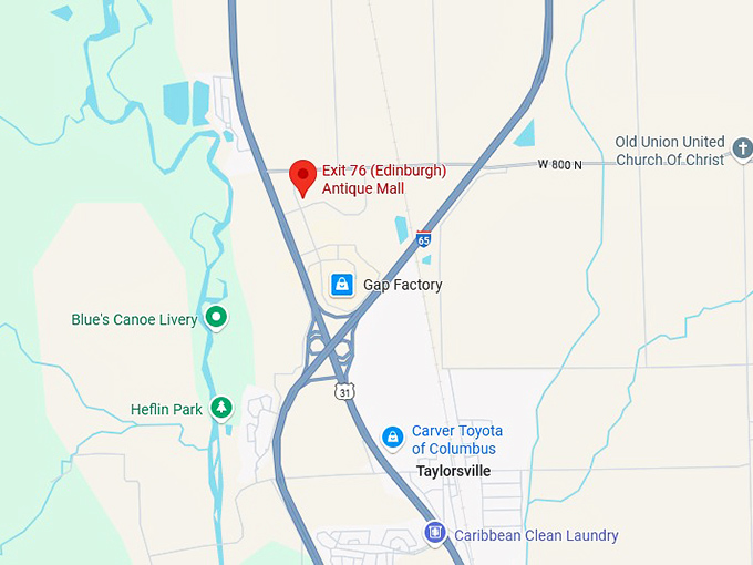 16. exit 76 (edinburgh) antique mall map