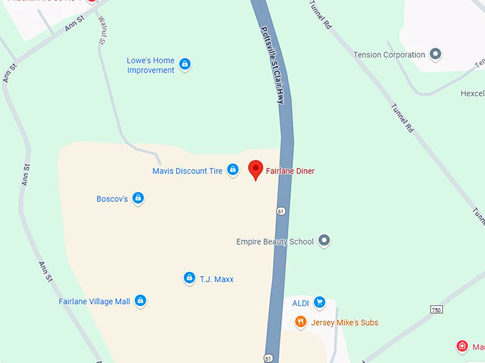 16. fairlane diner map