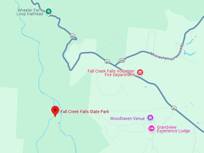 16. fall creek falls state park map