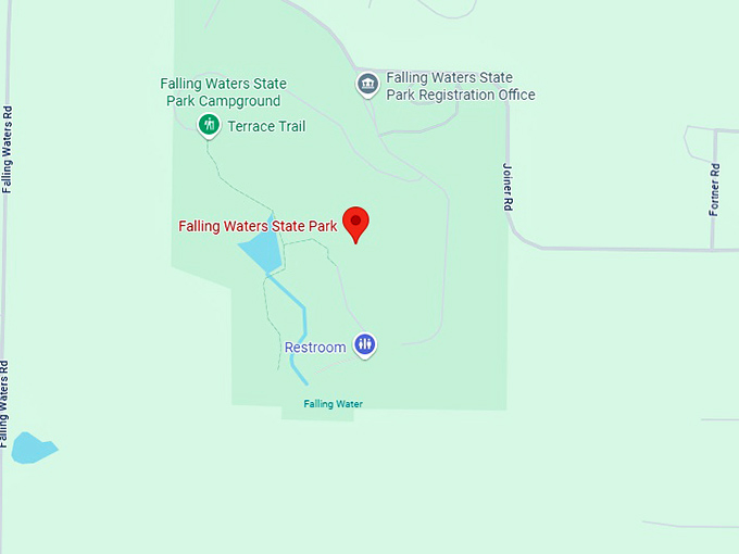 16. falling waters state park map