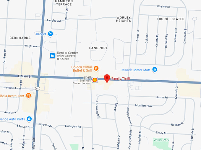 16. family thrift map