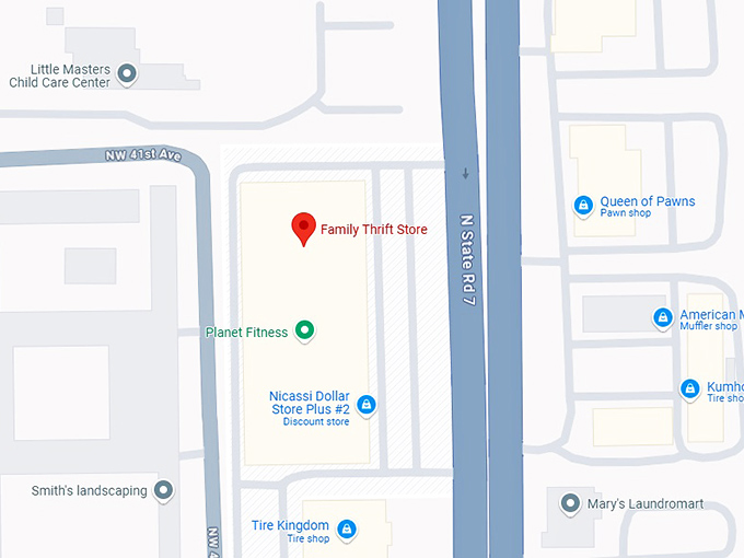 16. family thrift store map