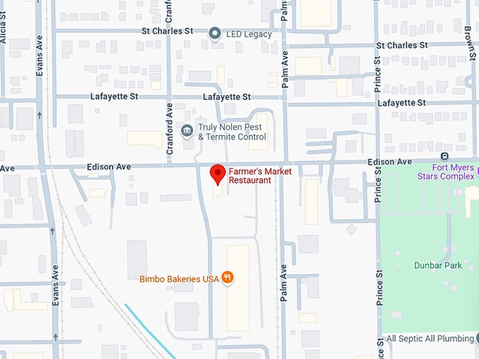 16. farmer's market restaurant map