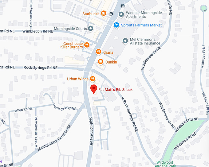 16. fat matt's rib shack map