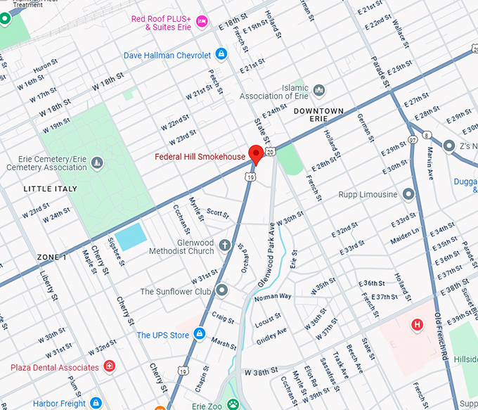 16. federal hill smokehouse map