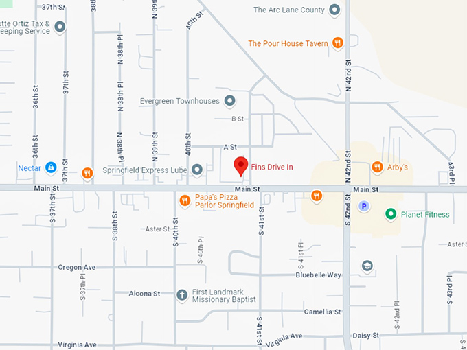 16. fins drive‑in map