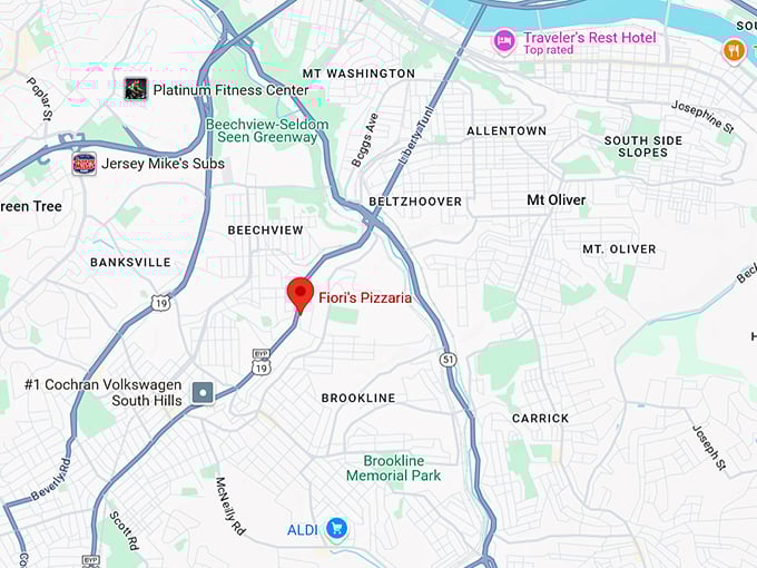 16. fiori's pizzaria map