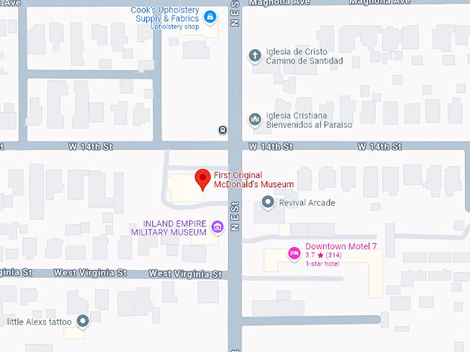 16. first original mcdonald's museum map