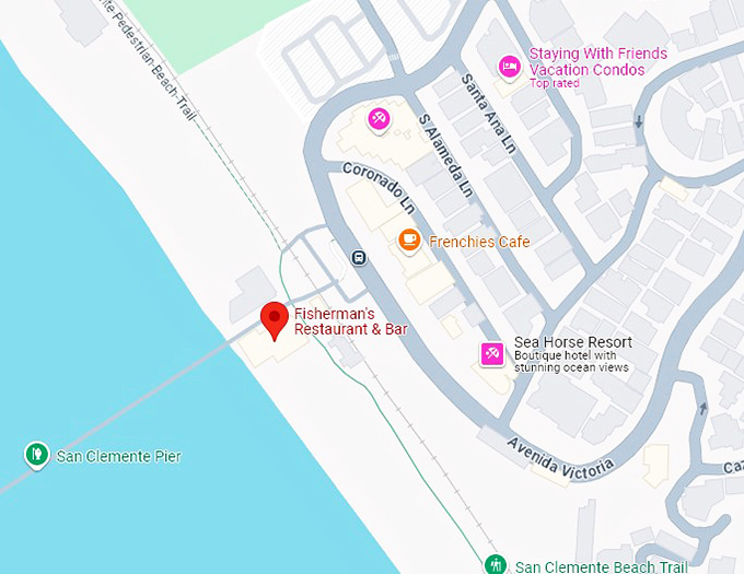 16. fisherman's restaurant & bar map