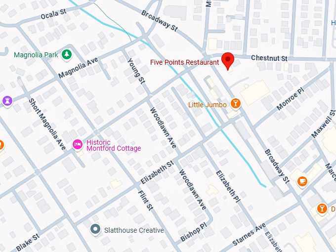 16. five points restaurant map