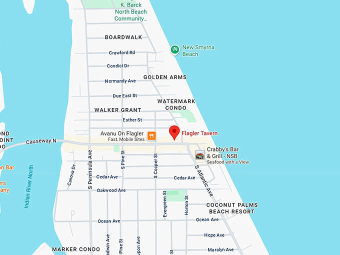 16. flagler tavern map